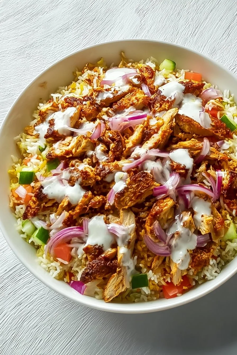 Chicken Shawarma Crispy Rice Salad