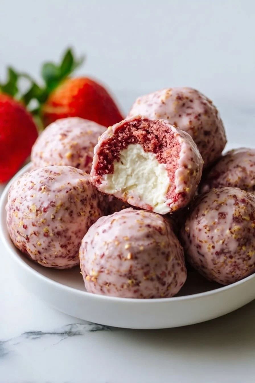 Strawberry Cheesecake Protein Balls